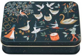 Christmas: Sara Miller - 12 Days of Christmas - Small Rectangle Tin