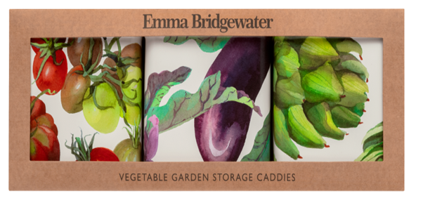 Garden: EMMA BRIDGEWATER - VEGETABLE GARDEN DESIGN - SET 3 SQUARE CADDIES