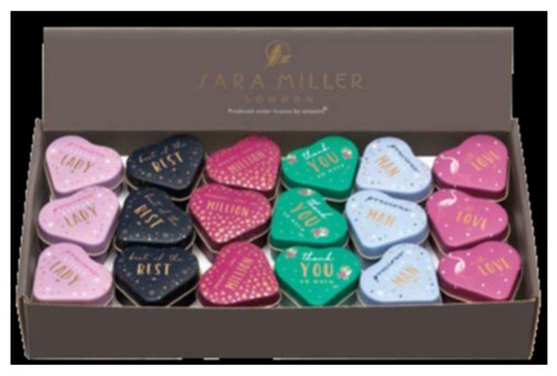 Display Boxes: Sara Miller - Little Gestures - Display Box of 36 Mini Tins