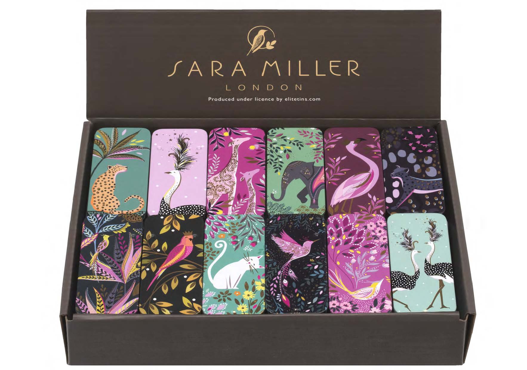 Animals: Sara Miller - Jungle/Animals/Birds - 36 Small Slider Tins