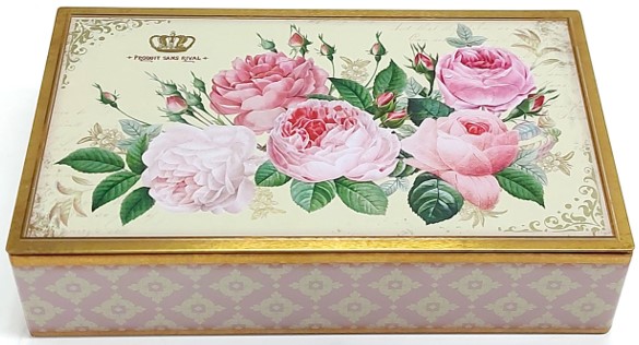 Chocolate: Nostalgia - Roses - Hinged Rectangle Tin