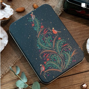 Various: Sara Miller - Christmas Robins in PineTree - Small Rectangle