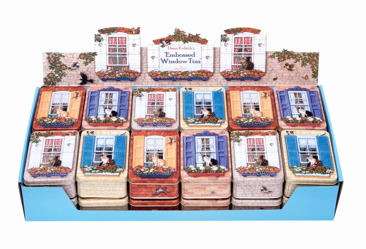 Display Boxes: Dana Kubick - Display Box of 24 Small Rectangle Embossed ...