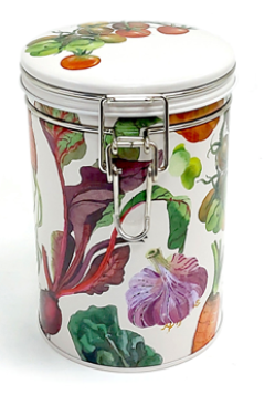Garden: Emma Bridgewater - Dig the Garden - Round Tin Caddy with Clip Lid